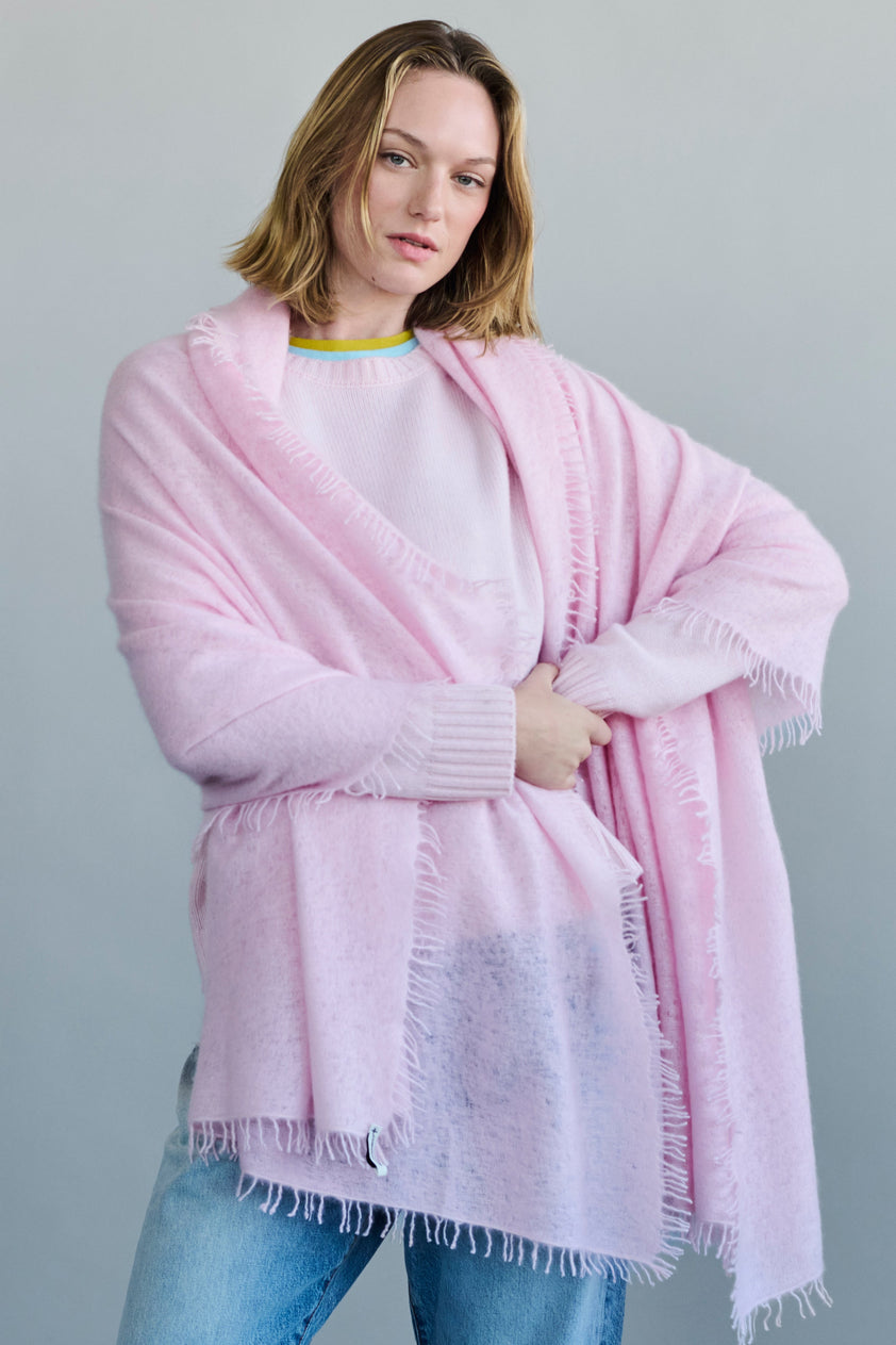 Cashmere Felted Stole in Soft Pink - Organic By John Patrick – Organic ...